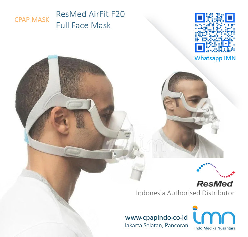 ResMed AirFit F20 Full Face Mask – Indo Medika Nusantara (IMN)